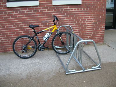 Bicycle Rack 10 foot 18 Space Galvanized Pipe - Park Tables