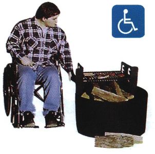 ADA Fire Ring 330 Square Inch Welded Steel In-Ground - Park Tables