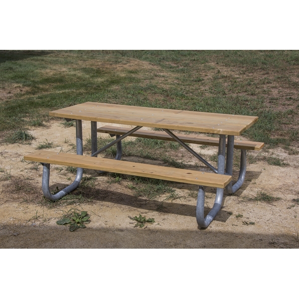 Rectangular Wooden Picnic Table 6 Foot - Park Tables