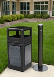 Smoker's Outpost Smoke Stand Outdoor Cigarette Ashtray, Aluminum - Park ...