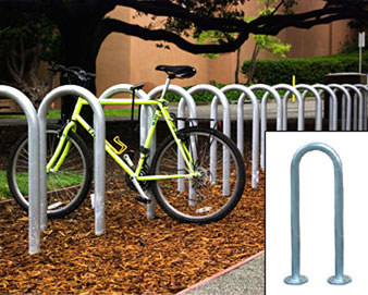 Bike Racks 3 Space Single Wave Galvanized Bike Rack