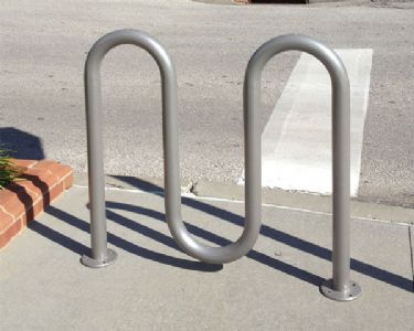 5 Space Galvanized Wave Bike Rack
