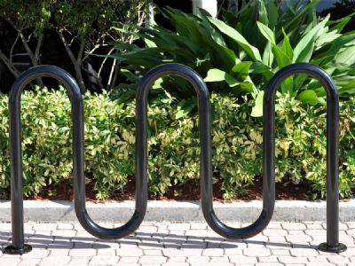 7 Space Wave Bike Rack - Park Tables