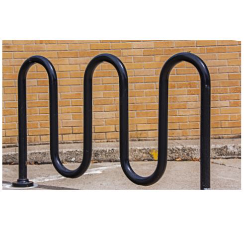 Bike Rack Loop 71 Inch 7 Space Galvanized Pipe Surface - Park Tables