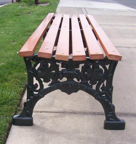 Bench without Back 80 Inch Wooden Powder Coated - Park Tables