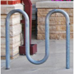 Bike Rack Loop 5 Space Galvanized Pipe - Park Tables