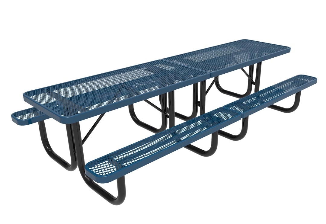 RHINO Heavy Duty Rectangular 10 Foot Thermoplastic Metal Picnic Table ...