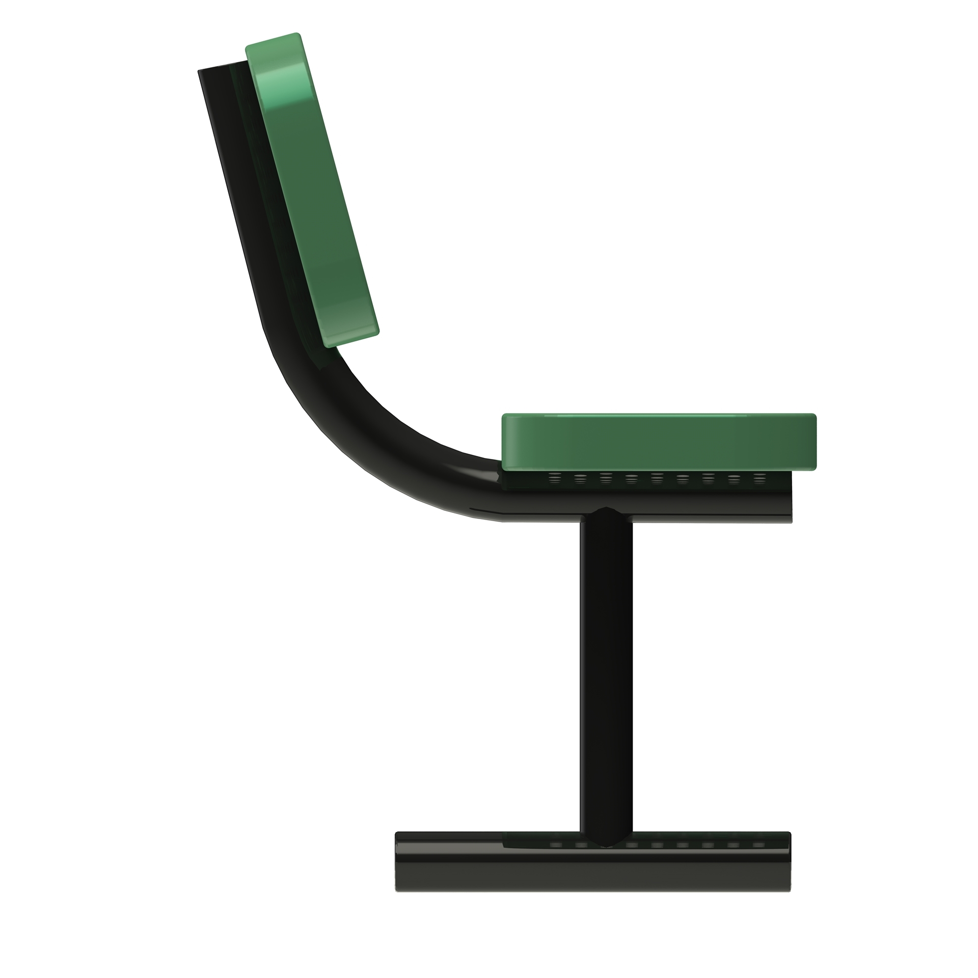 Dog Park Bone Theme 6 Foot Bench Powder-Coated Steel - Park Tables