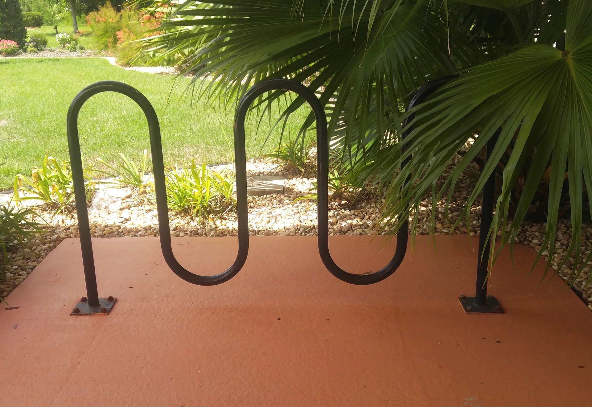 Bike Rack Loop 71 Inch 7 Space Galvanized Pipe Surface - Park Tables