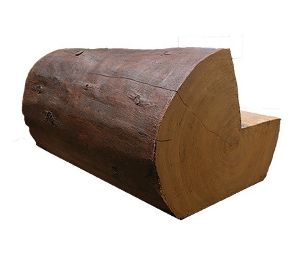 6 Ft. Concrete Log Design Bench with Back - Park Tables | Benches ...