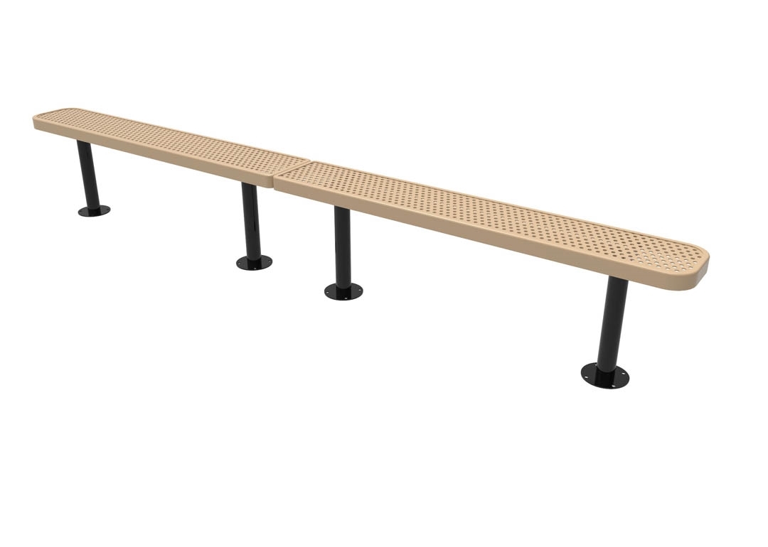 ELITE Series 10 Foot Thermoplastic Metal Bench without Back, Portable ...