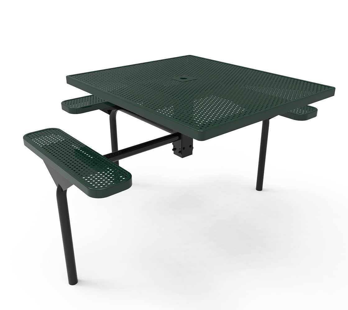 ELITE Series ADA Nexus Square Table w/ Attached Benches - Park Table