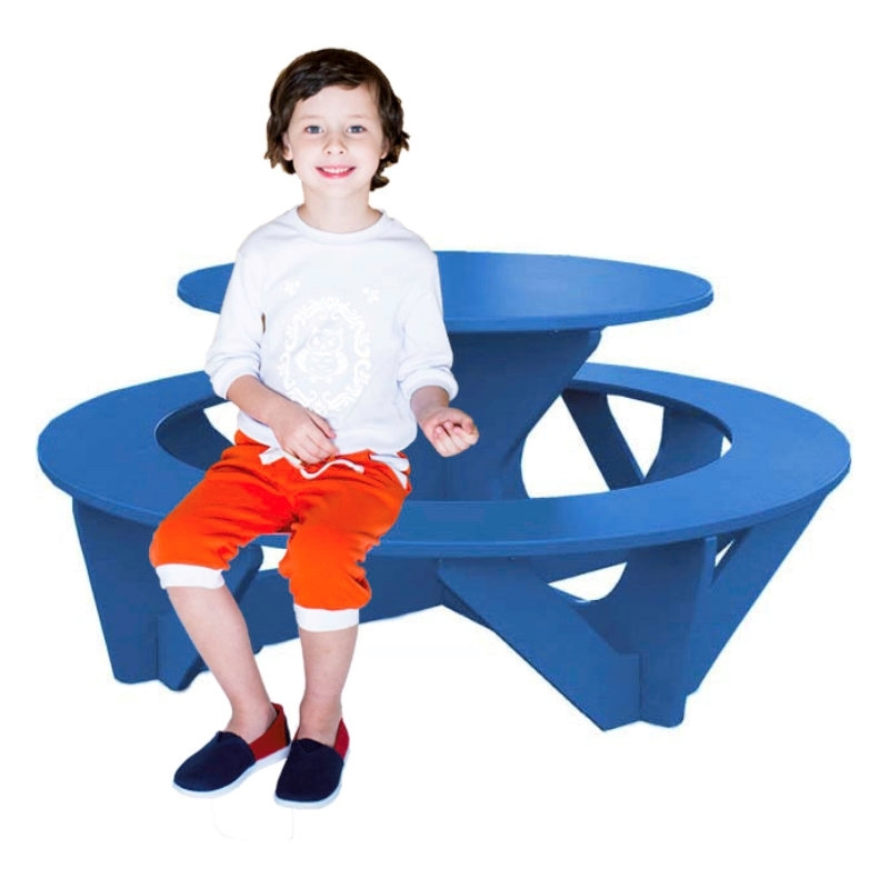 Kid's Recycled Plastic Round Activity Table - Park Tables