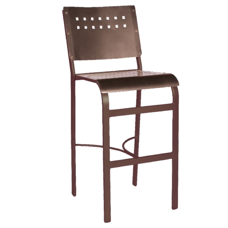 Aurora Bar Stool with Hexagonal Aluminum Frame for Outdoor Restaurants - Park Tables