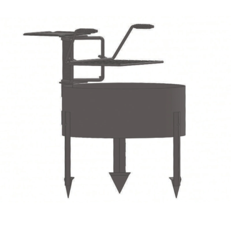 Ultimate Cooking Fire Ring with Swinging Grate and 300 Sq In Grilling ...