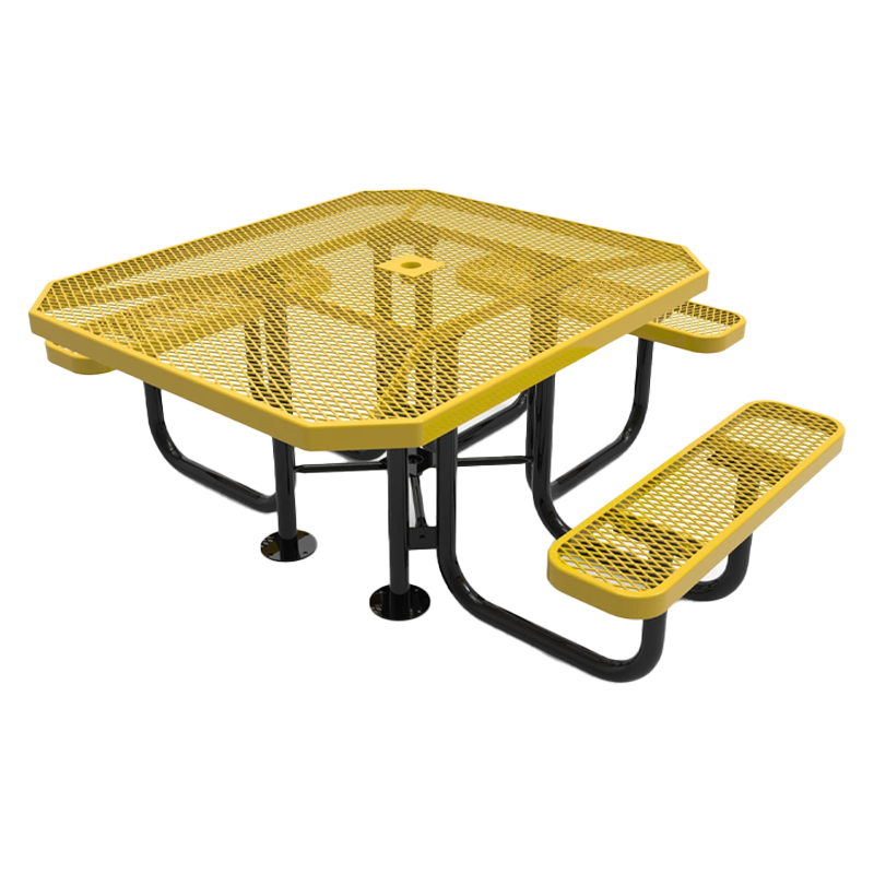 ADA RHINO Octagonal Picnic Table W/ Attached Benches - Park Tables
