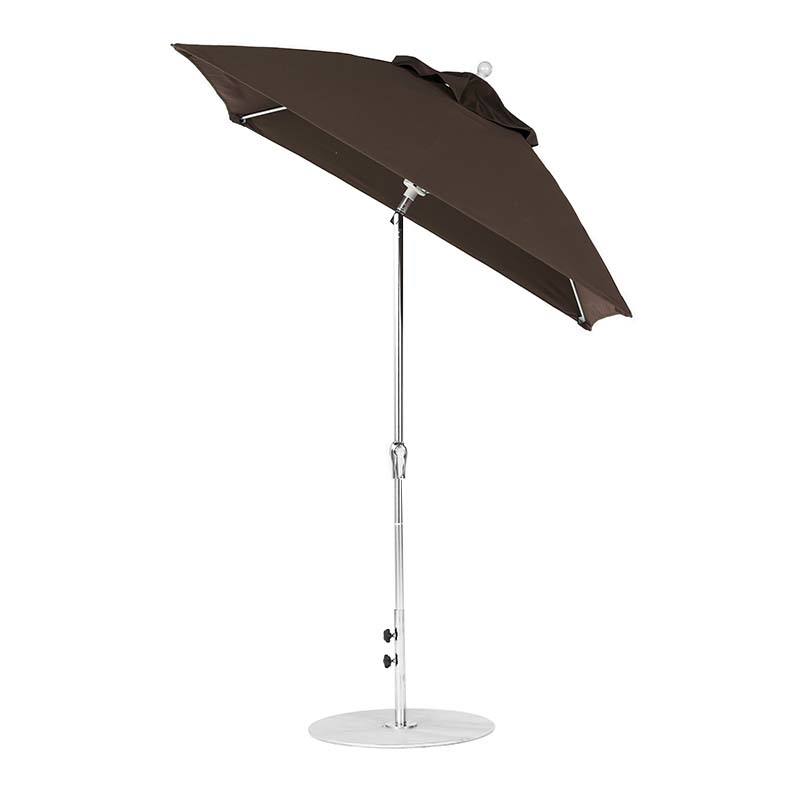 Auto Tilt Crank Lift Market Umbrella, 6.5 Ft Square Fiberglass Market ...