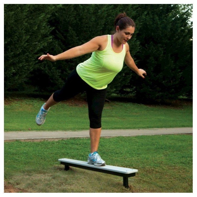 Balance Plank Station with Gradual Incline - Park Tables