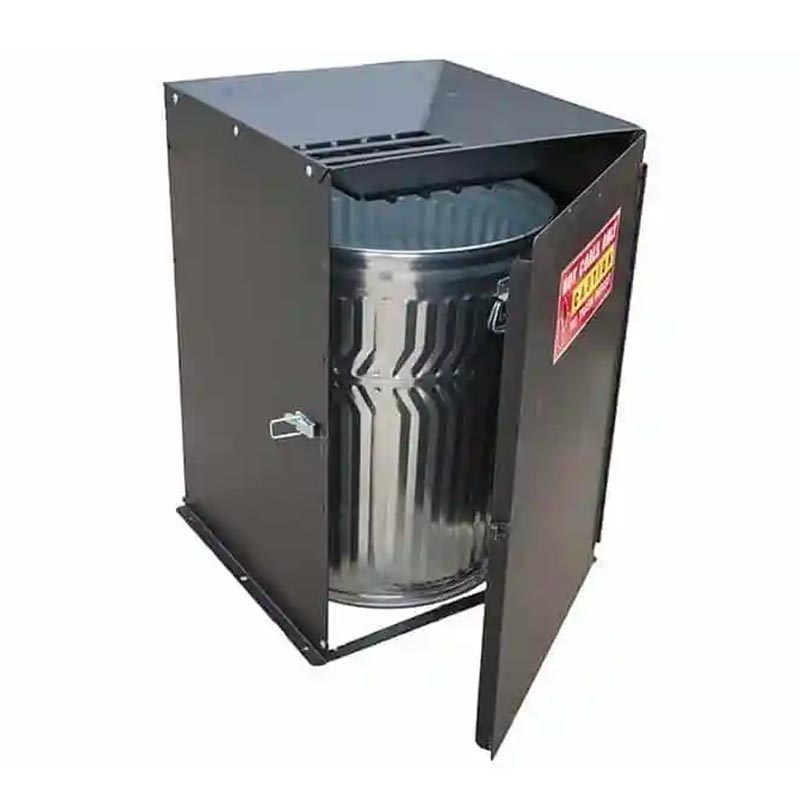 Steel coal and ash receptacle for picnic grill