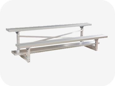 Two Row Bleachers | Commercial Aluminum Bleachers - Park Tables