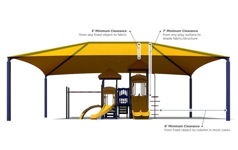 10ft Entry Square Hip End Playground Shade Structure for Playsets ...