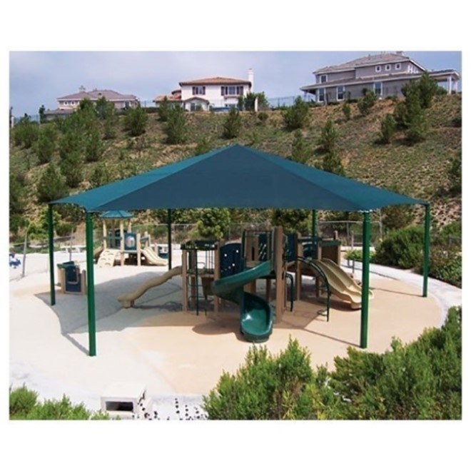 Hexagonal Hip End Shade Structure for Park Playgrounds, Playsets ...
