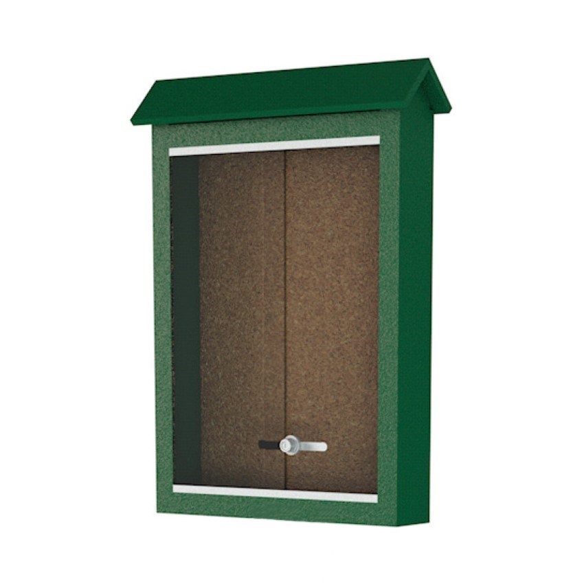 Wall Mounted Small Message Center - Recycled Plastic Frame - Park Tables