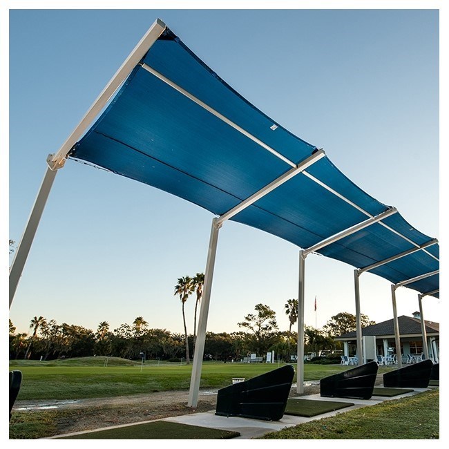 10 Foot Dugout Rectangular Cantilever Shade Structure - Park Tables ...