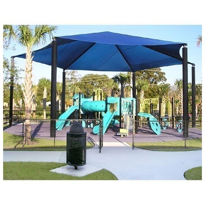 Hexagonal Hip End Shade Structure for Parks, Playgrounds, & Picnic ...