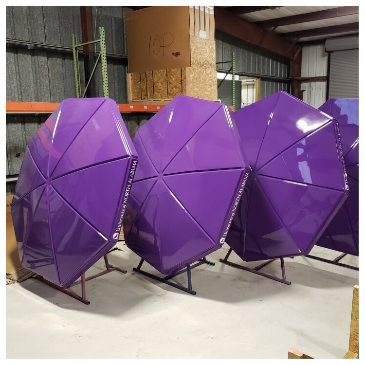 8 ft Fiberglass Umbrella with Valance - Park Tables