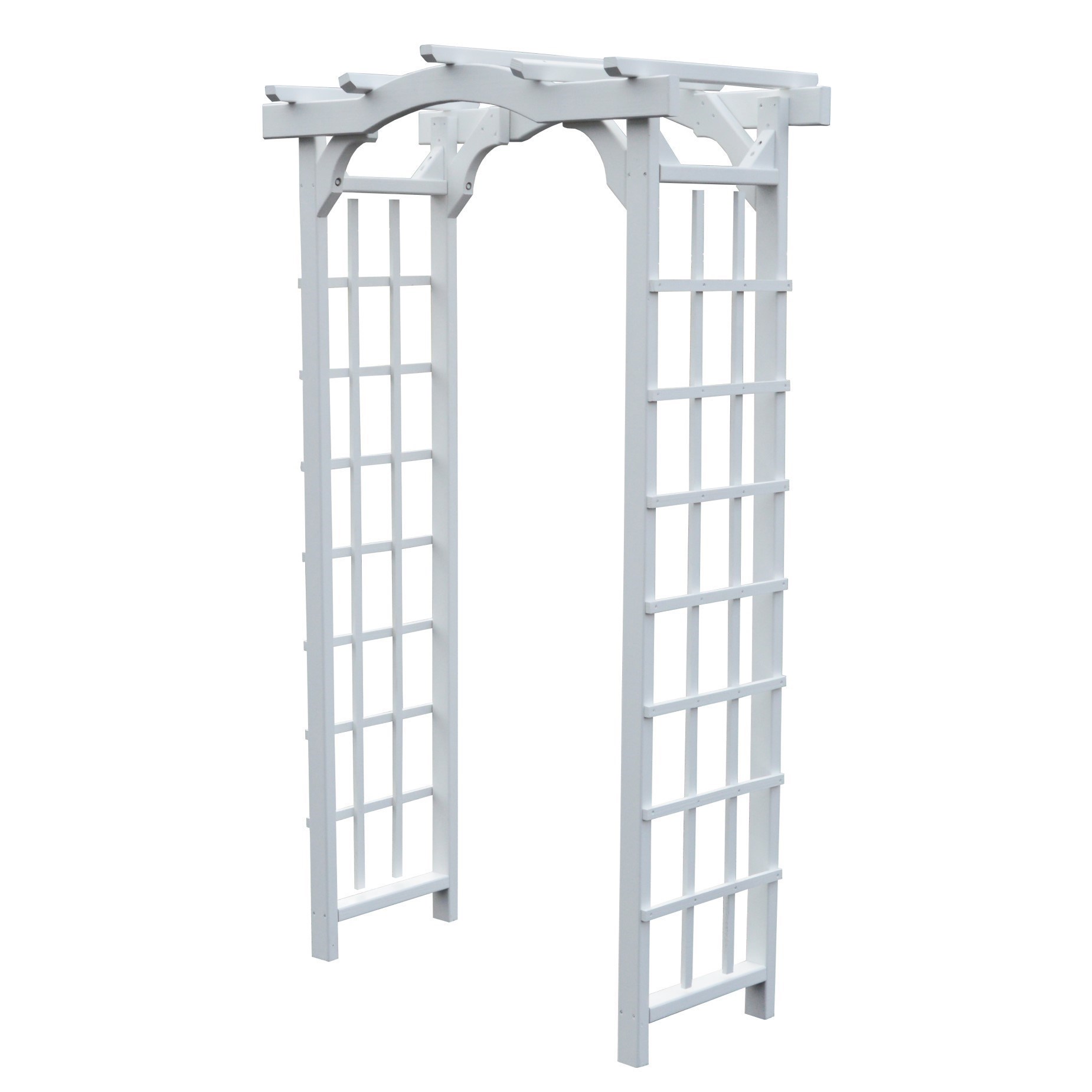 Pine Wood Entry Arbor - Park Tables