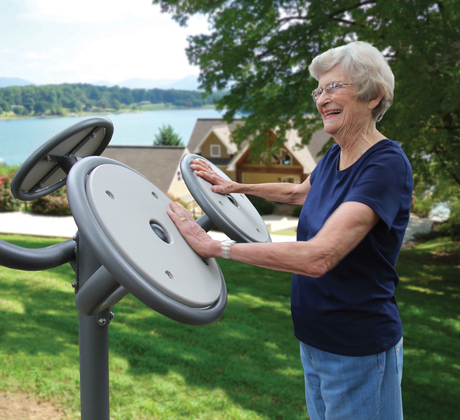 Energy and Strength Wheels Outdoor Fitness Equipment - Park Tables