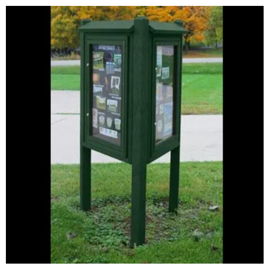 Three Sided Message Kiosk - Park Tables