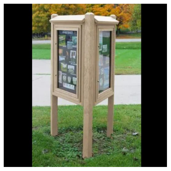 Three Sided Message Kiosk - Park Tables