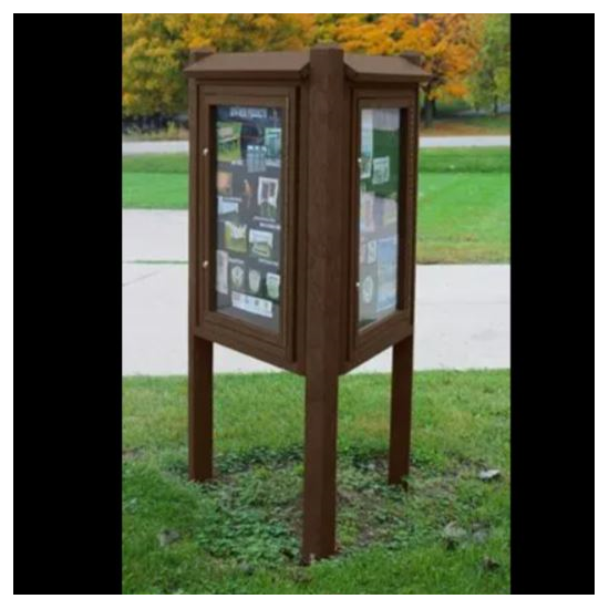 Three Sided Message Kiosk - Park Tables - Park Tables | Benches | Trash ...