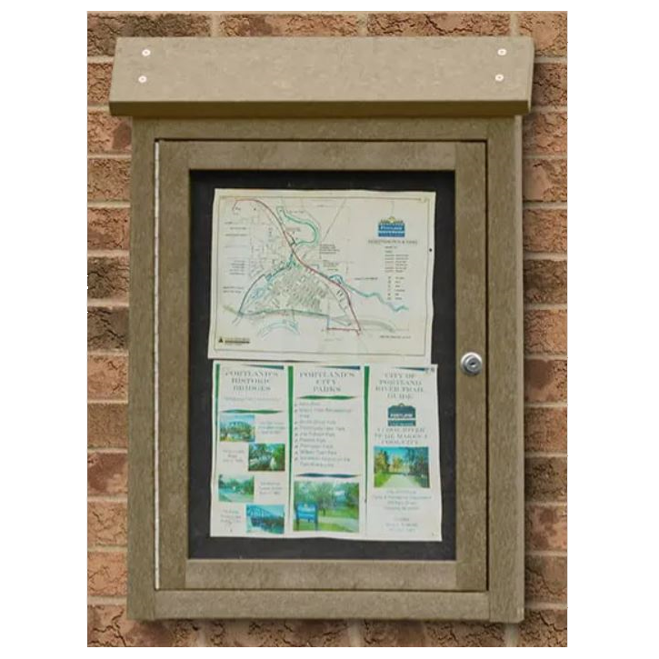 Small Message Center, No Post - Recycled Plastic Frame - Park Tables