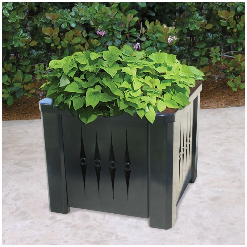 Square Cut Steel Panel Planter - Park Tables
