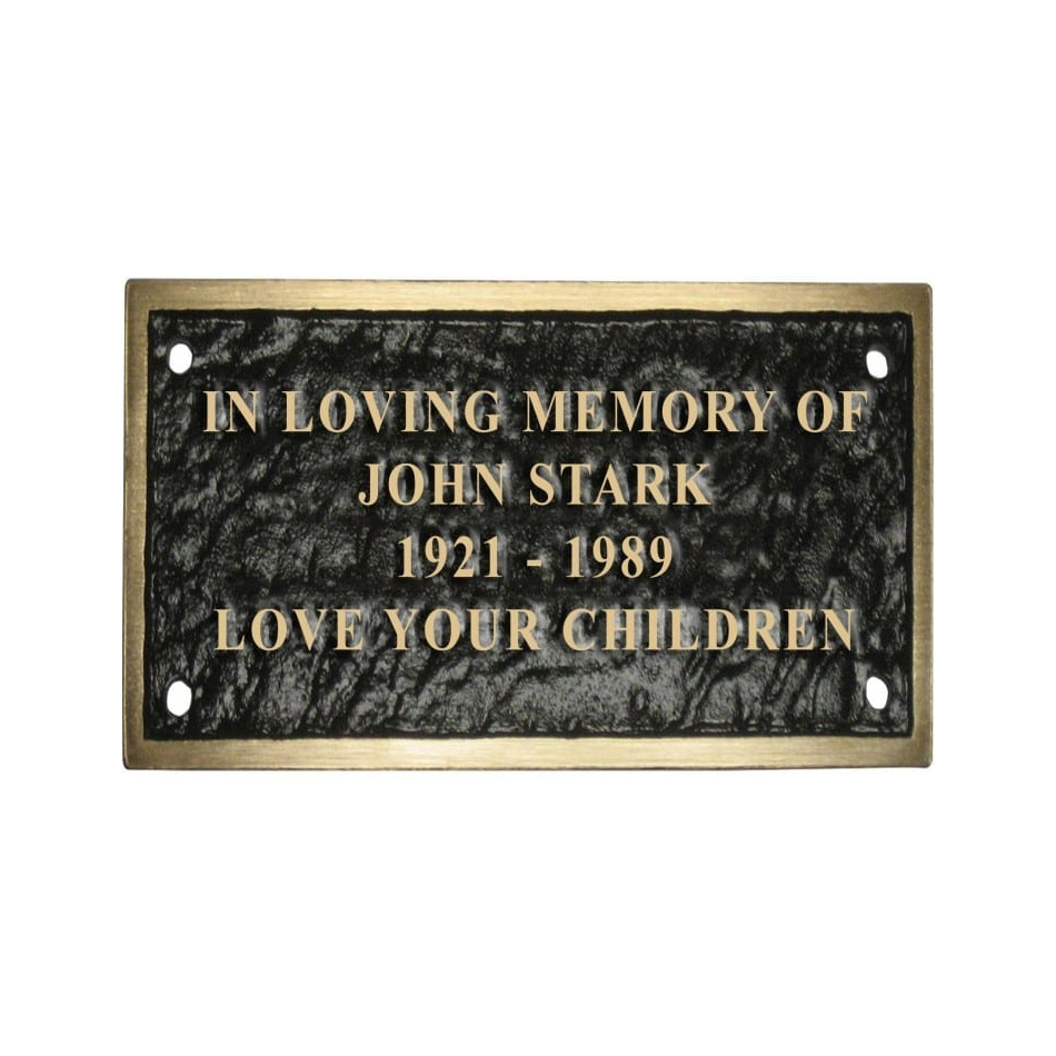 Large Bronze Memorial Plaque - Park Tables