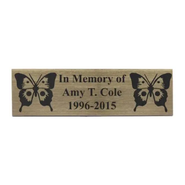 Laminate Memorial Plaque - Park Tables