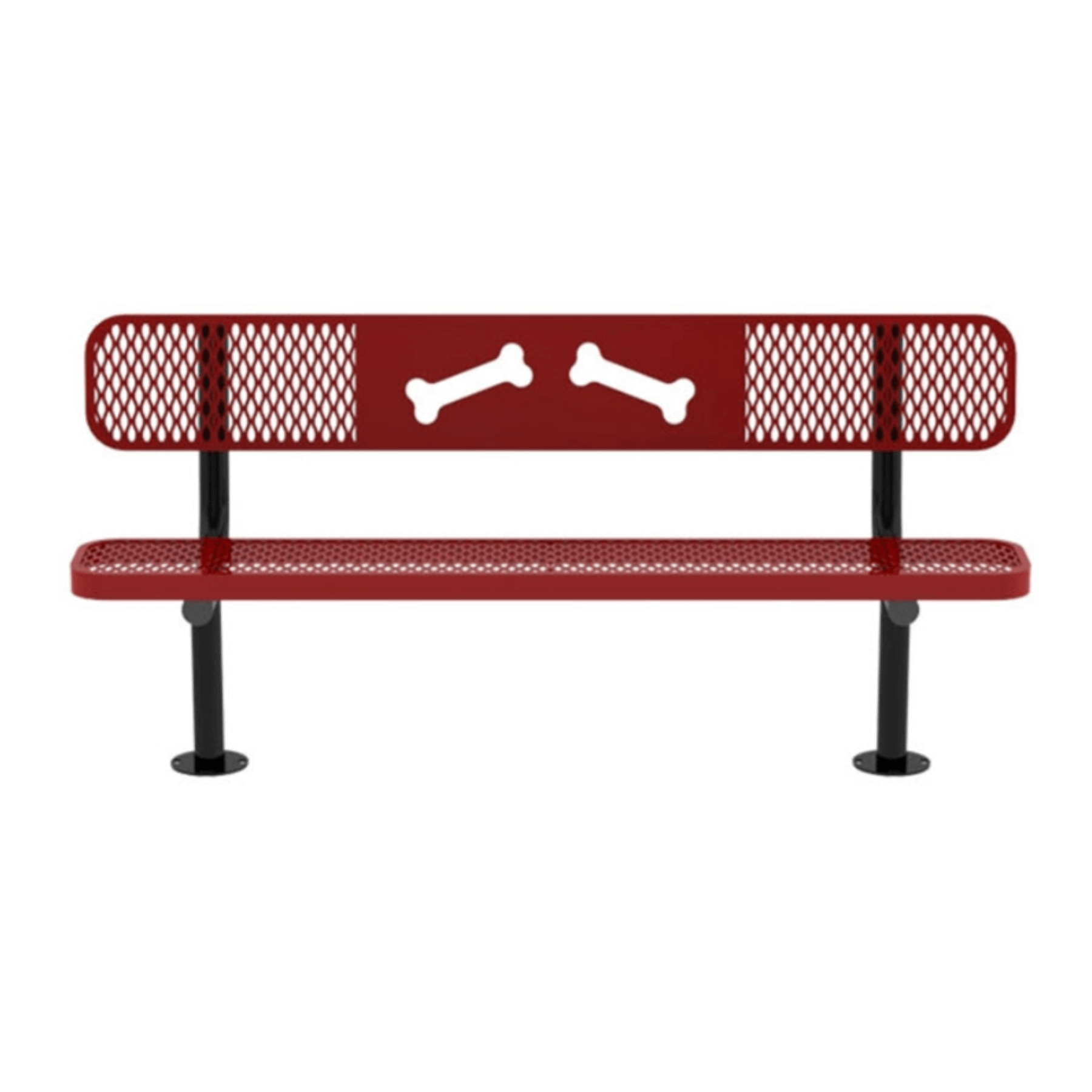 6 Ft. UltraLeisure Bones Design Dog Park Bench - Park Tables