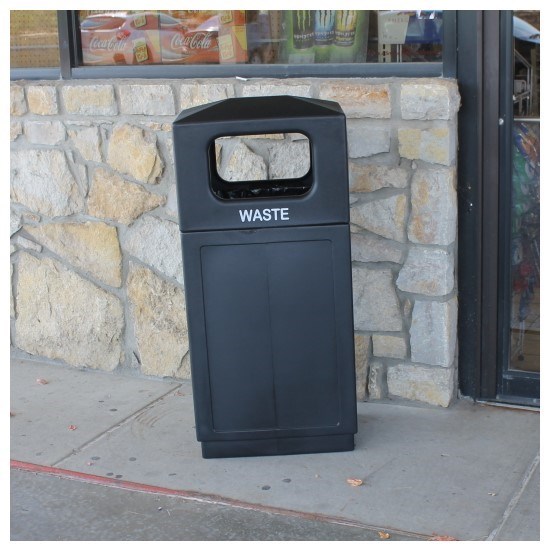 39-Gallon Hooded Top Trash Receptacle - Park Tables