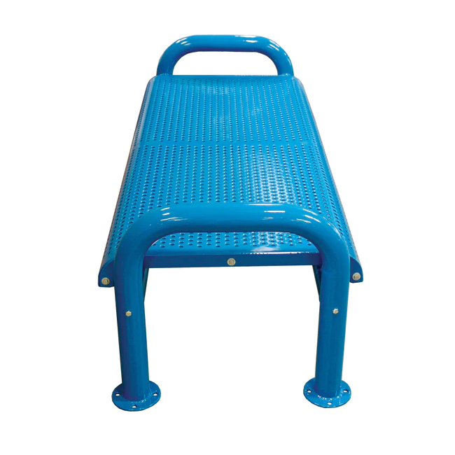 U-Leg Perforated Park Bench Without Back - Park Tables